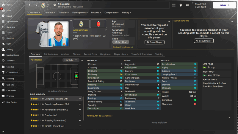 Bargain veteran strikers in FM24 - The Higher Tempo Press